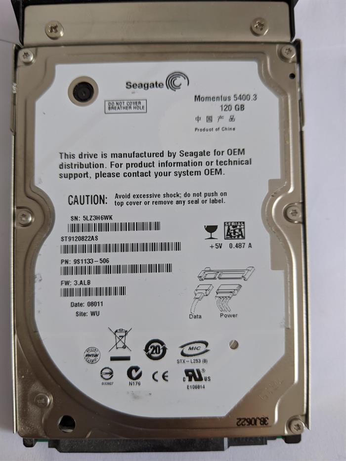 HARD DISK 120GB SEAGATE MOMENTUS 5400-3