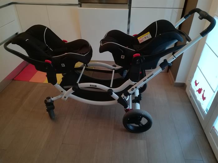 PASSEGGINO TRIO GEMELLARE ABC ZOOM DESIGN