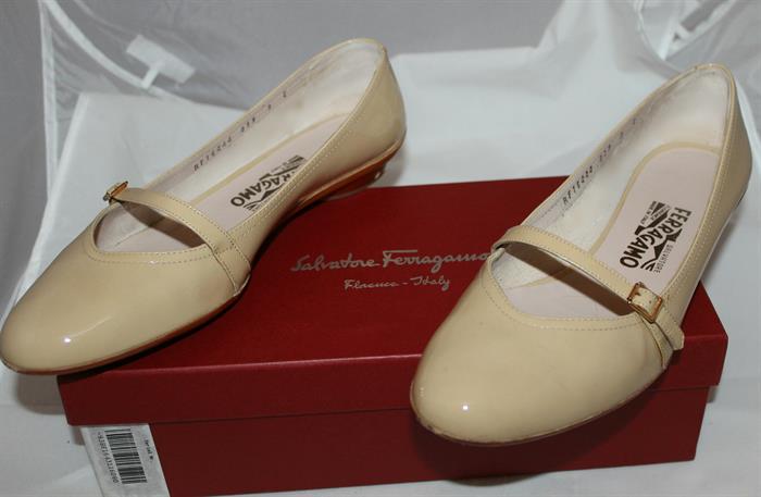 SALVATORE FERRAGAMO BALLERINE BEIGE TAGLIA 39