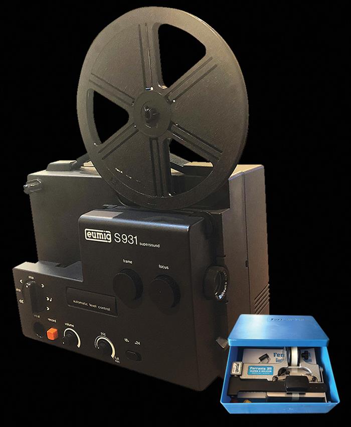 PROIETTORE SUPER 8 CON GIUNTATRICE