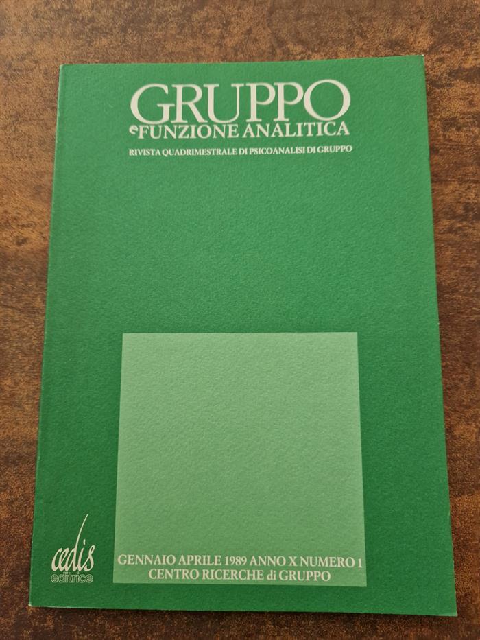 RIVISTA "GRUPPO E FUNZIONE ANALITICA"