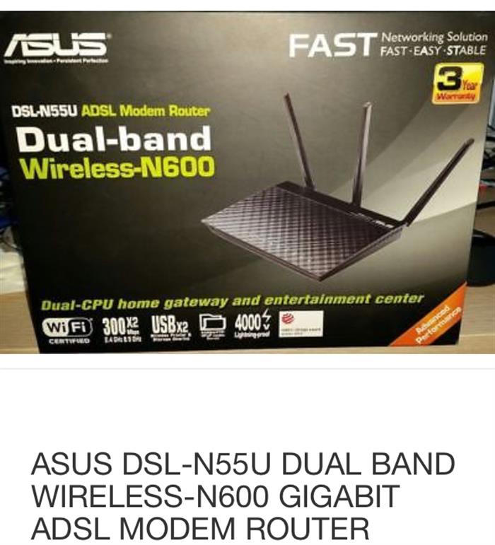 MODEM ROUTER WIRELESS ASUS DSLN-55UA DUAL BAND