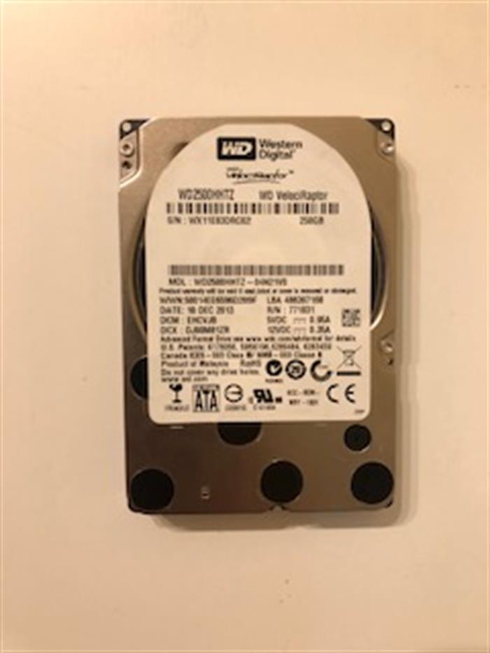 HARD DISK 2,5" WESTERN DIGITAL WD2500HHTZ 250 GB USATO (NS. RIF. 220920/001).