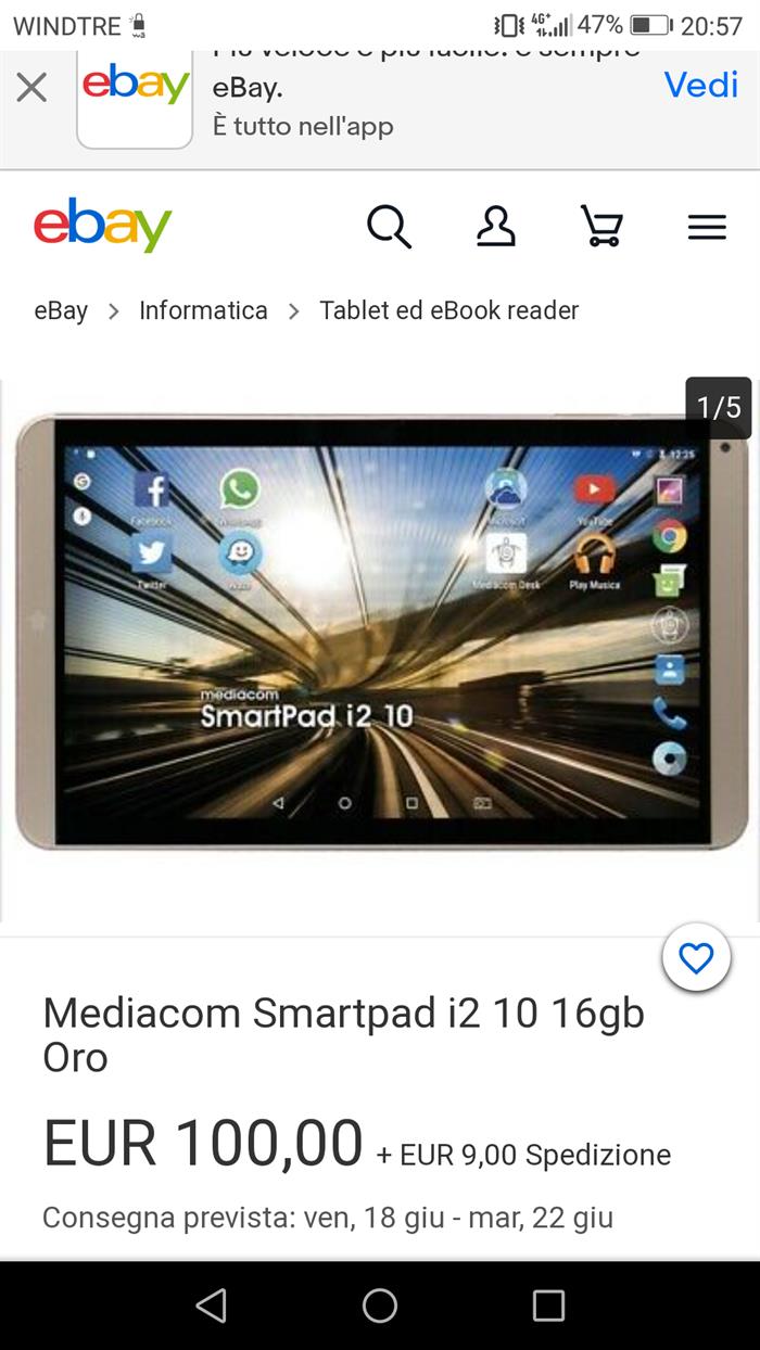 TABLET MEDIACOM 10.1