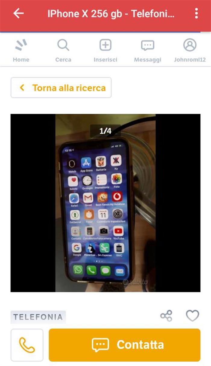 IPHONE X 256 GB