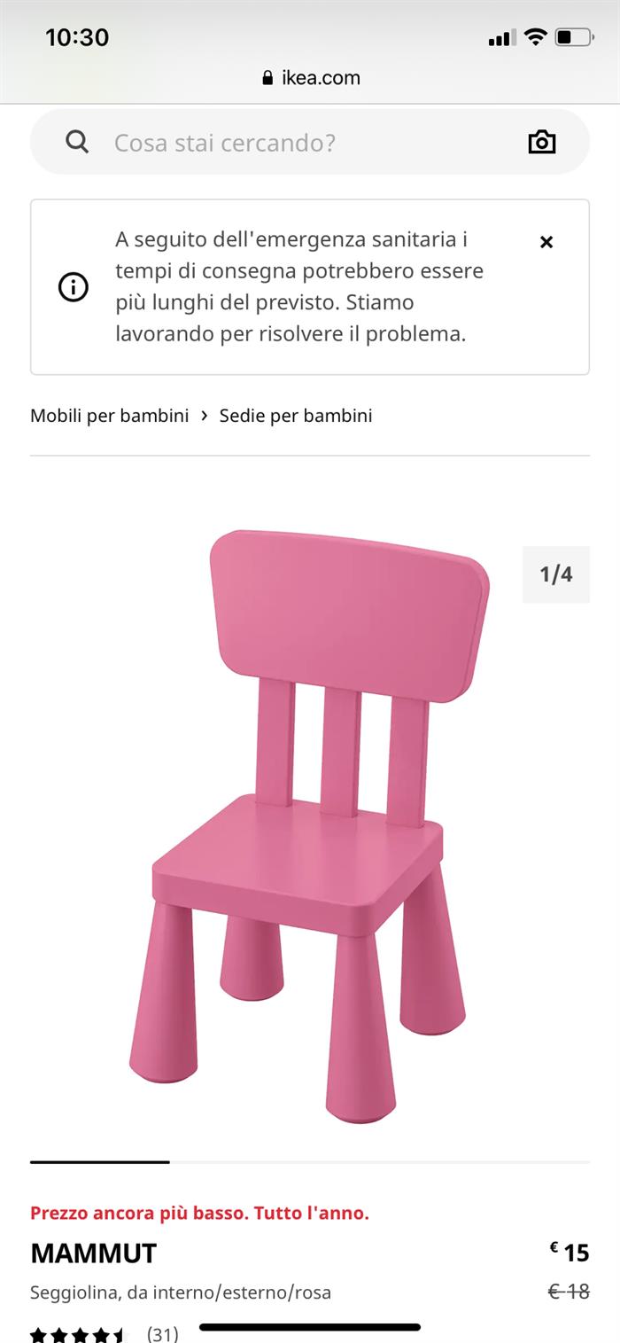 TAVOLINO E DUE SEDIE IKEA