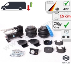 Kit sospensioni pneumatiche - Circuito singolo con compressore e manometro universale