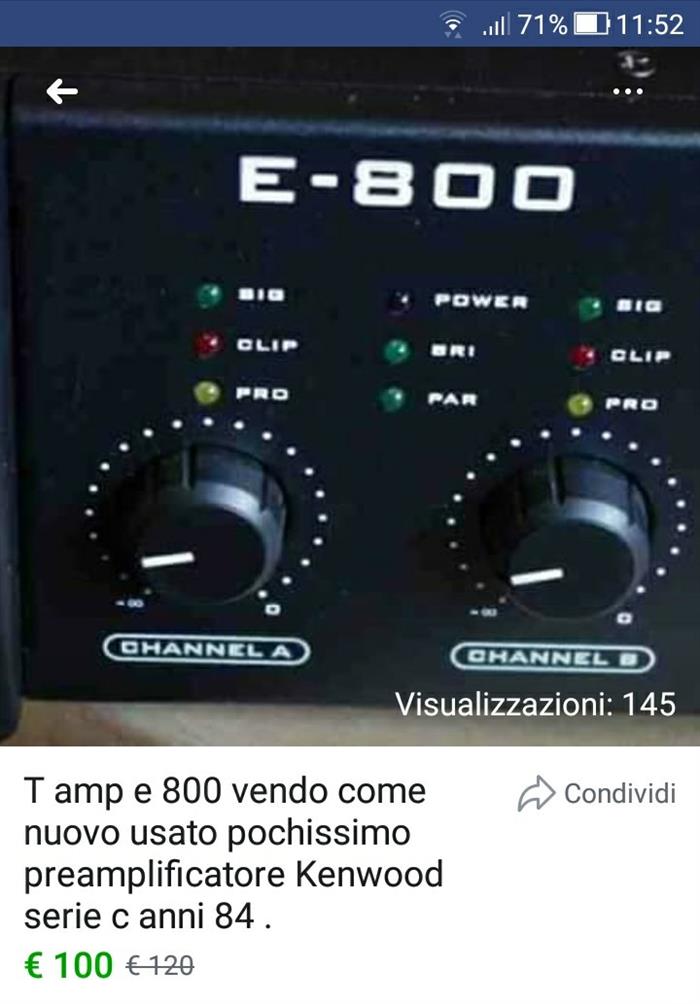 AMPLIFICATORE T AMP E800