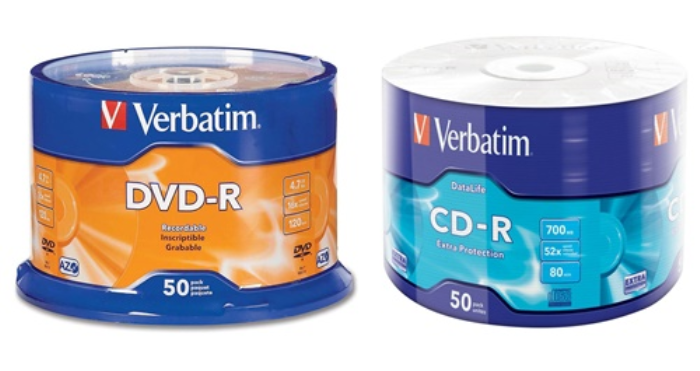 VERBATIM 50 CD + 50 DVD