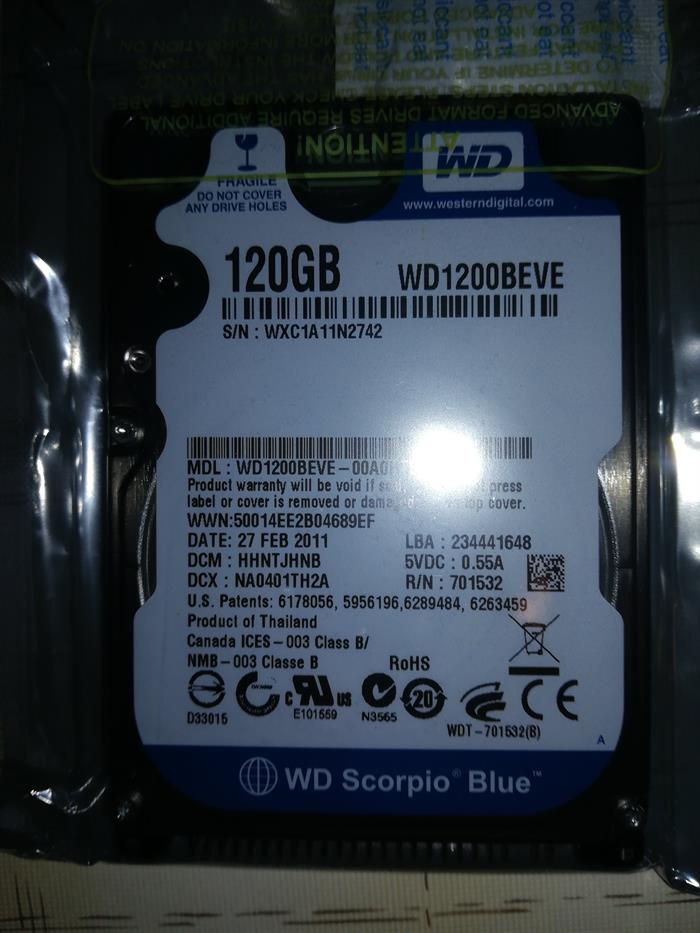 HARD DISK DA 120GB PER NOTEBOOK