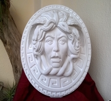 Medusa scultura dalle due greche diametro 35 cm