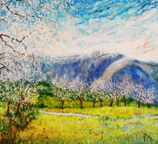 PRIMAVERA ALLA MAJELLA - Olio su tela 100 x 80 