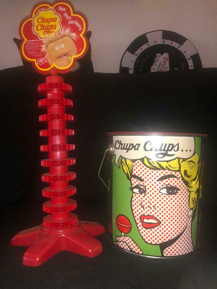 CHUPA CHUPS VINTAGE ESPOSITORE CHUCK LATTA ROY LICHTENSTEIN COLLEZIONE LIMITATA