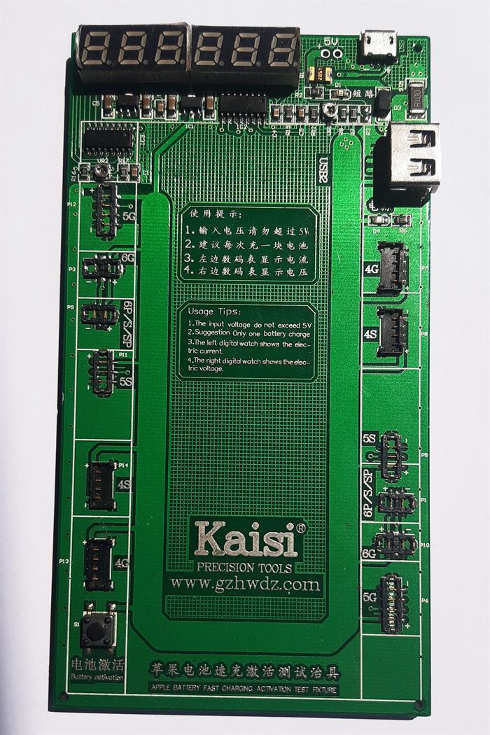 ATTIVATORE BATTERIA TESTER KAISI K 9201 PER IPHONE 4 4S 5 5C 5S 6 6PLUS