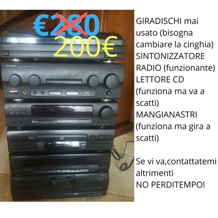 STEREO KENWOOD PERLA NERA ANNI 90