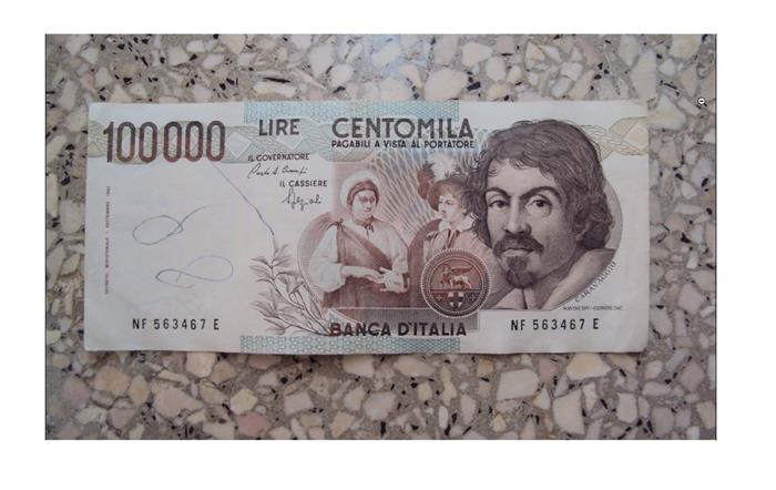 BANCONONTE DI LIRE 100.000 CARAVAGGIO