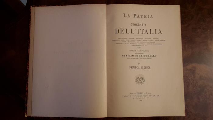 LA PATRIA-CUNEO E PROVINCIA NEL 1891 (GEOGRAFIA DELL`ITALIA)