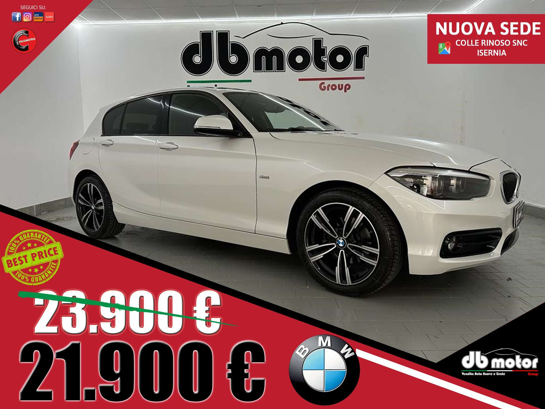 BMW 116116d 5p Sport auto - Bianco Perla