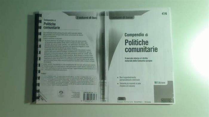 COMPENDIO DI POLITICHE COMUNITAZIONE - EDIZIONE SIMONE 47/6