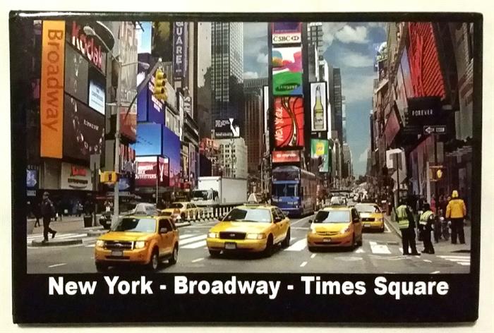 NEW YORK BROADWAY TIMES SQUARE MAGNETE FRIGORIFERO RICORDO VIAGGIO SOUVENIR