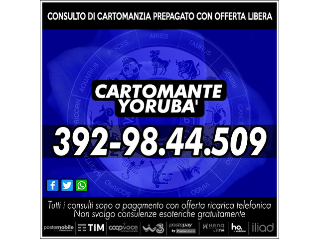 CARTOMANZIA DEL CARTOMANTE YORUBA': PROFESSIONALITA A BASSO COSTO