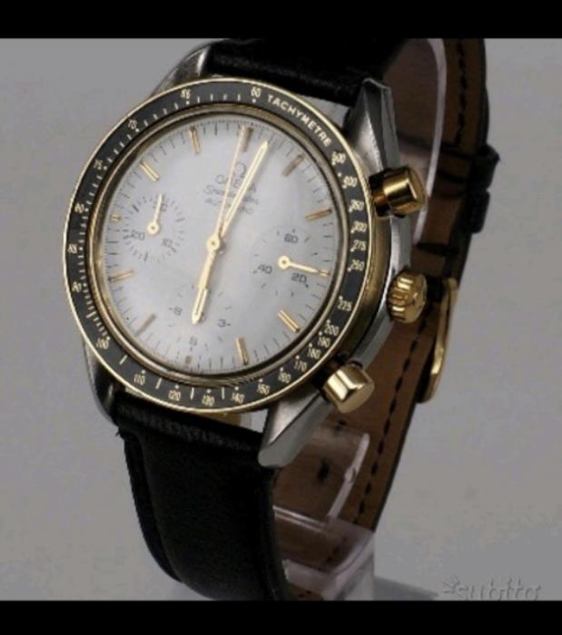 OROLOGIO OMEGA SPEEDMASTER REDUCED AUTOMATICO ACCIAIO E ORO 18K