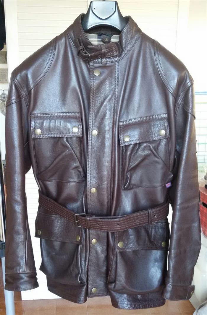 BELSTAFF GIUBBOTTO IN PELLE MARRONE