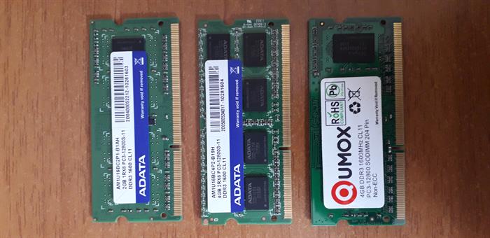 3 X RAM SODIMM 204 PIN 4 GB