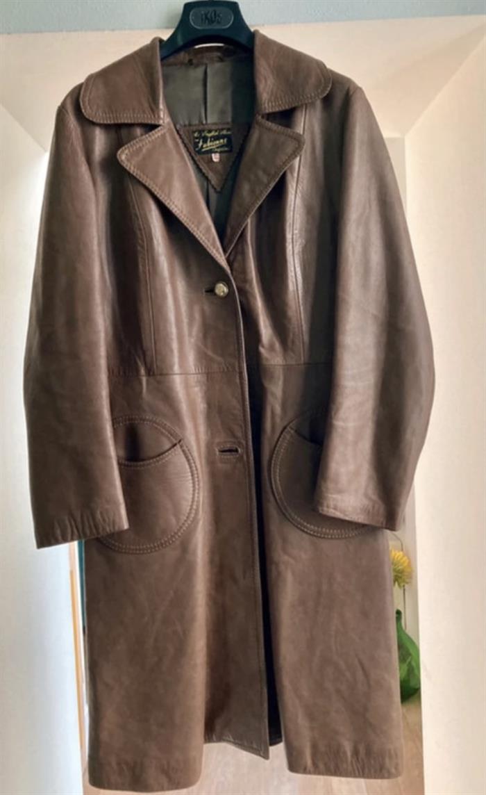 GIUBBINO TRENCH PELLE VERO VINTAGE