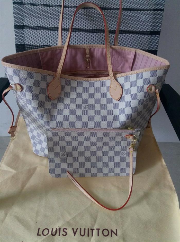 BORSA LOUIS VUITTON NEVERFULL AZUR DAMIER