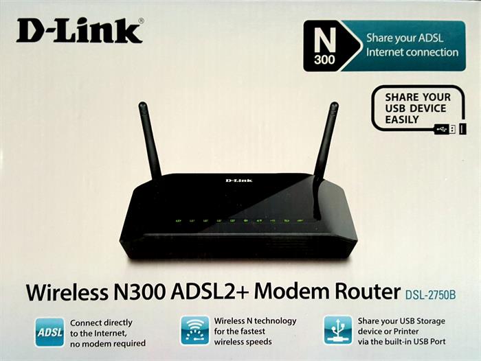 WIRELESS N300 ADSL2 E MODEM ROUTER DSL‑2745B