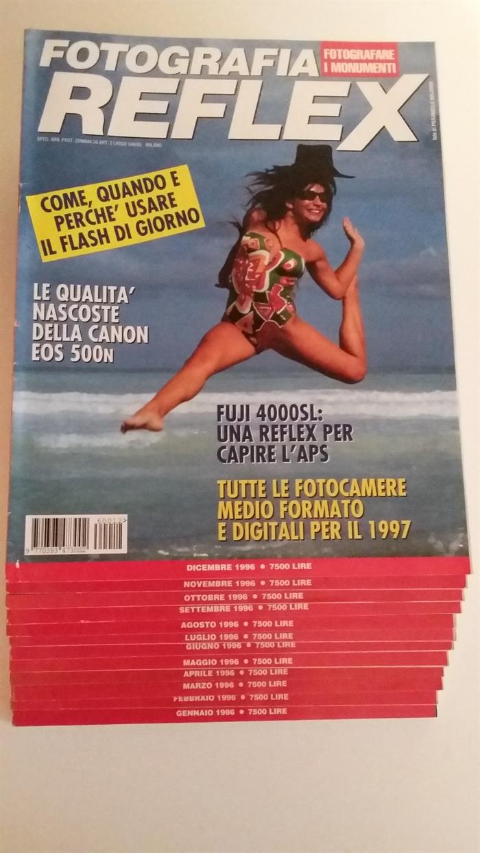 COLLEZIONE COMPLETA RIVISTA FOTOGRAFIA REFLEX – ANNO 1996