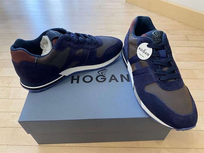 HOGAN UOMO SNEAKERS BLU/MARRONE TAGLIA 7 (41.5 ITALIANO)