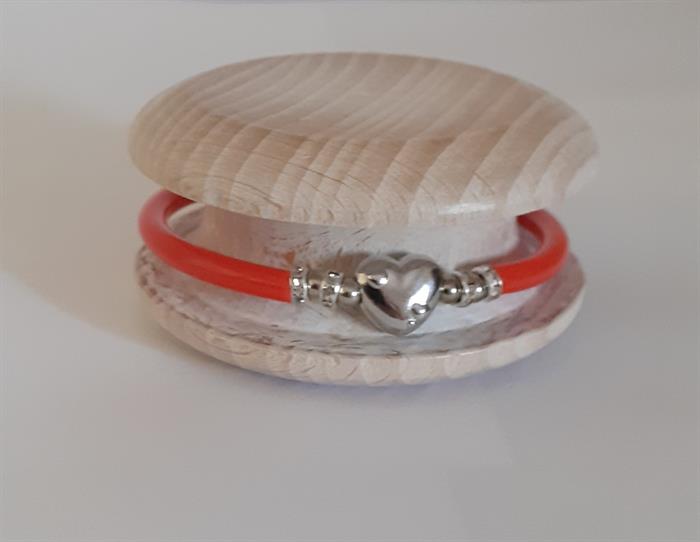 BRACCIALE DONNA ROSSO CON CUORE