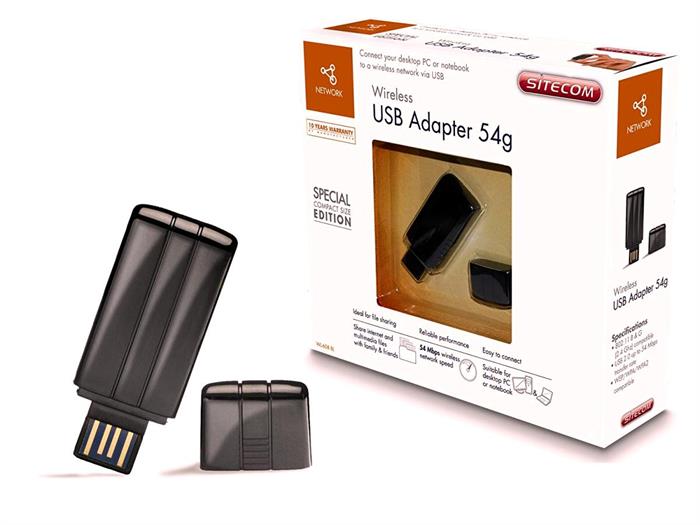 USB ADAPTER ADATTATORE WIRELESS SITECOM 54G COME NUOVO PERFETTO