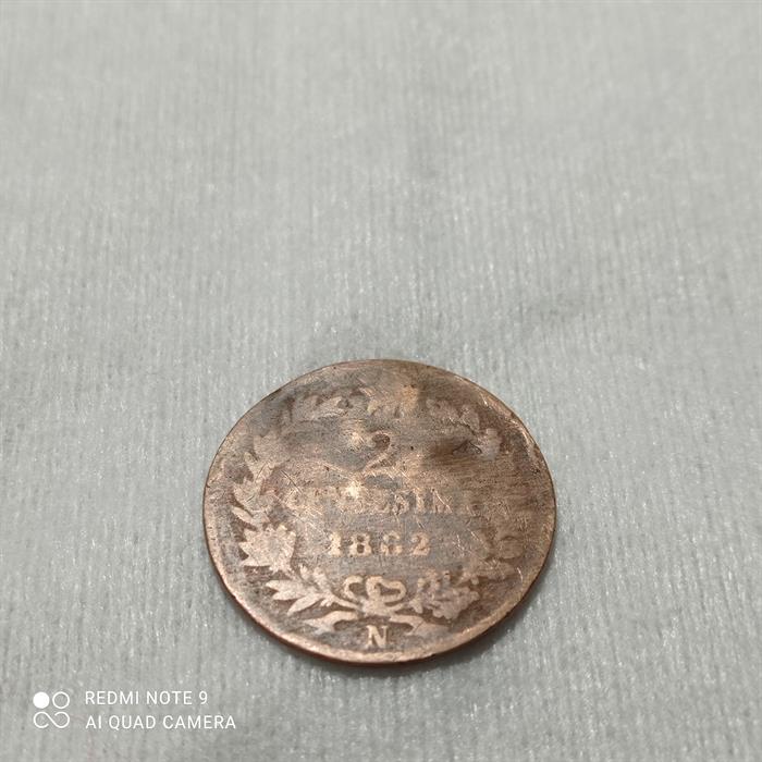 MONETA DA 2 CENTESIMI DEL 1862