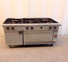 CUCINA A GAS 6 FUOCHI ZOPPAS SERIE 90 CON 2 PIASTRE GRILL ACCESSORIE, 1 FORNO E 1 SCALDAVIVANDE COD: 1950