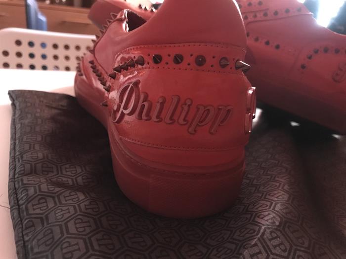 SCARPE PHILIPP PLEIN USATE BORCHIATE PELLE