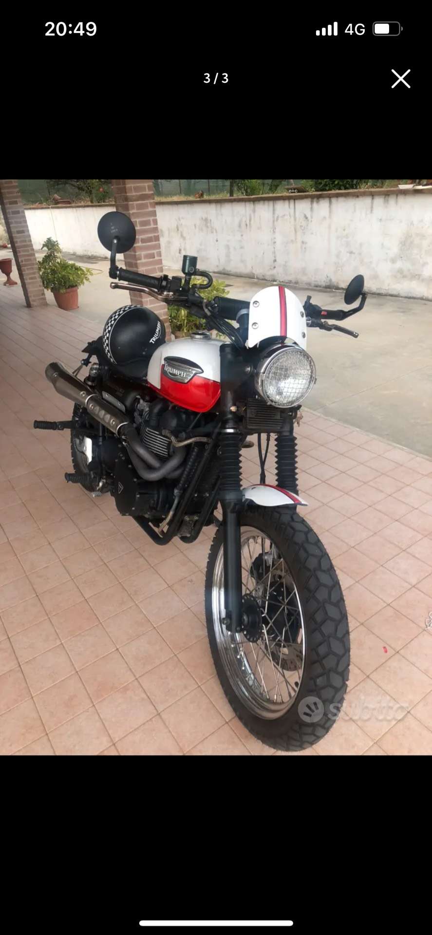 Triumph Scrambler900 cafe race custom carburatori