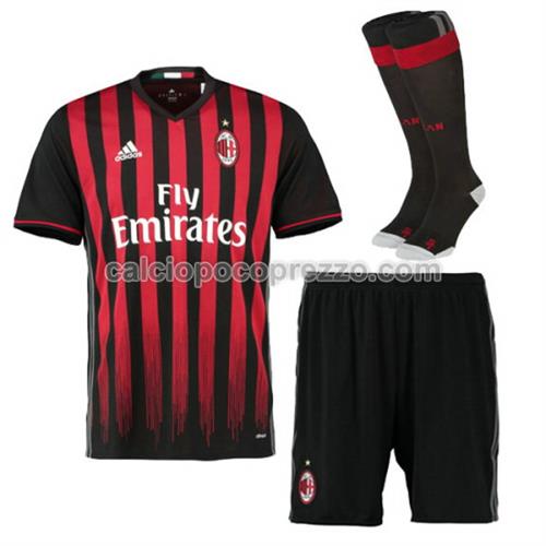 KIT CALCIO POCO PREZZO AC MILAN 2016-2017 PRIMA