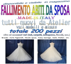 Vendita fallimentare abiti da sposa 209pz