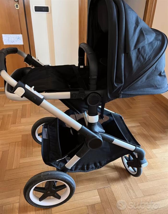 BUGABOO FOX 2 NERO CON TELAIO IN ACCIAIO