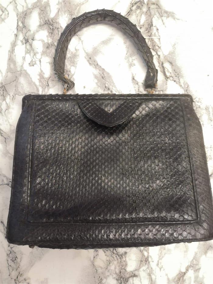 BORSA PITONE NERO ORIGINALE ANNI '30