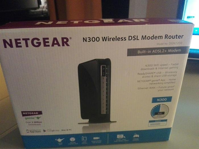 NETGEAR MODEM ROUTER WIRELESS DGN2200 N300