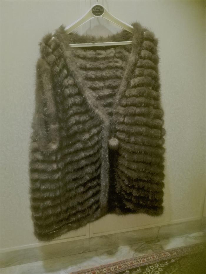 GILET IN VISIONE MARRONE SCURO