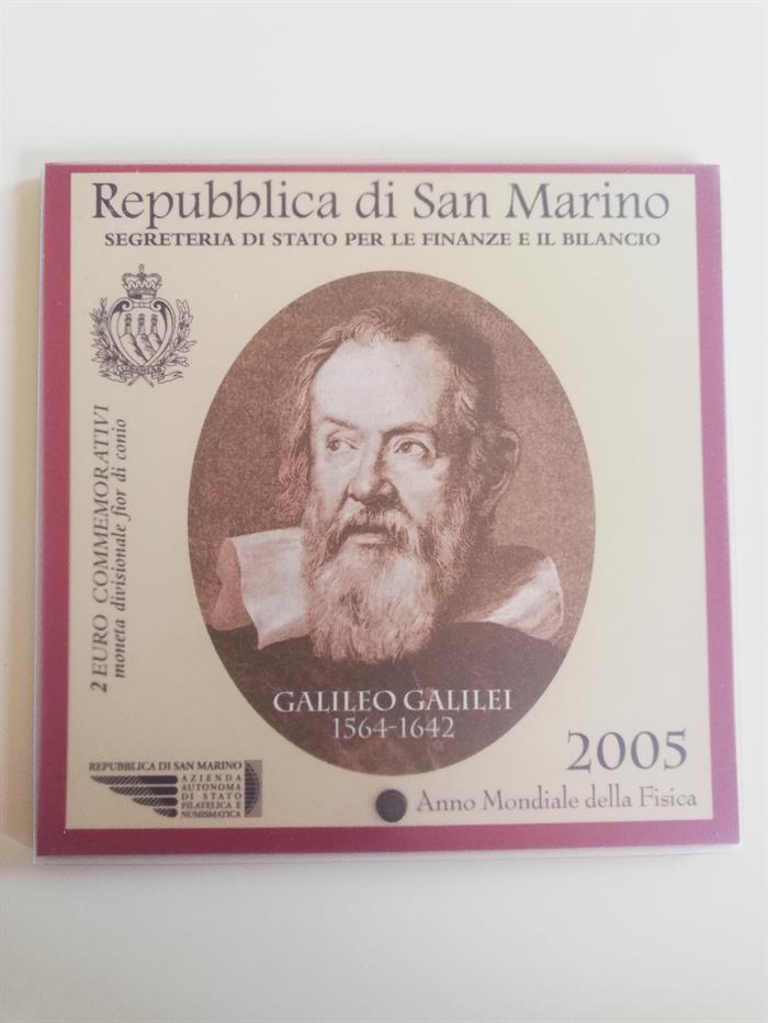 2 EURO COMMEMORATIVO SAN MARINO 2005 GALILEI