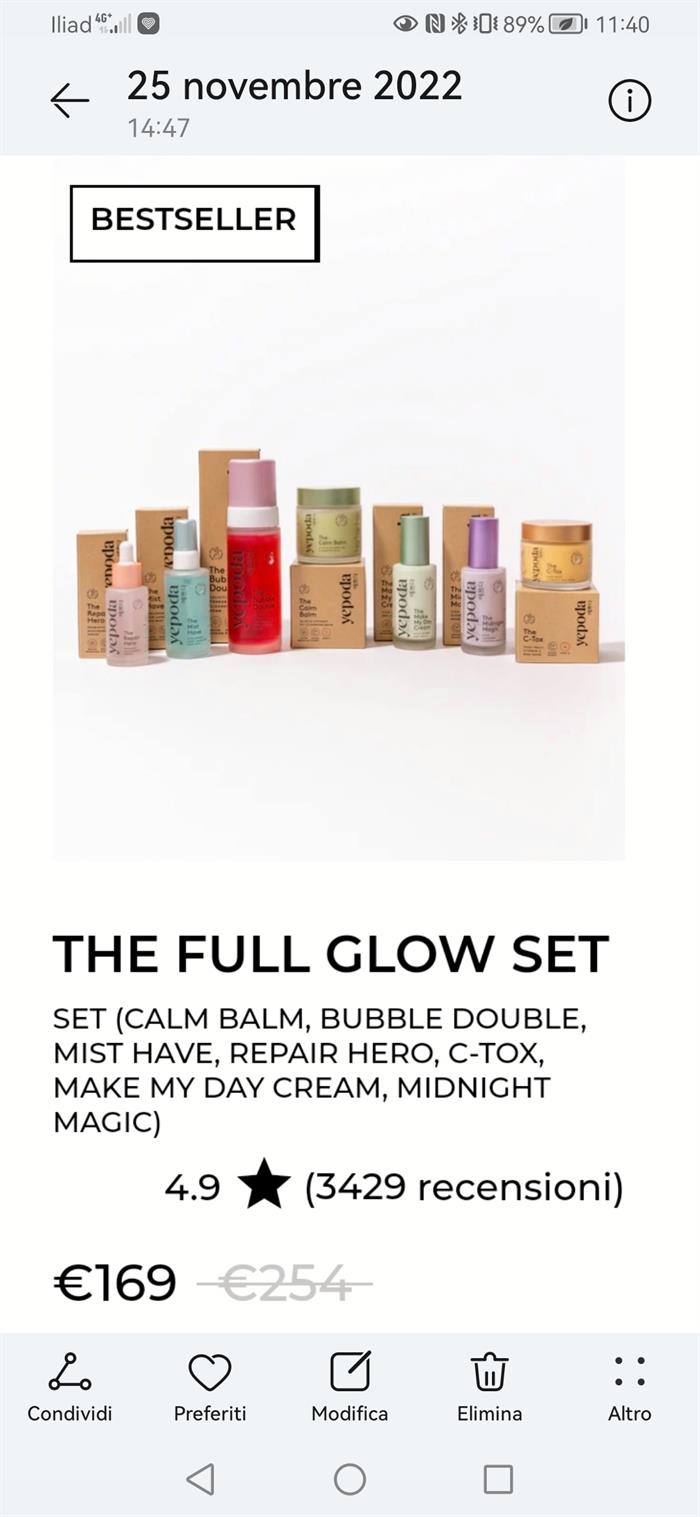 THE FULL GLOW SET SKIN CARE COREANA YEPODA15