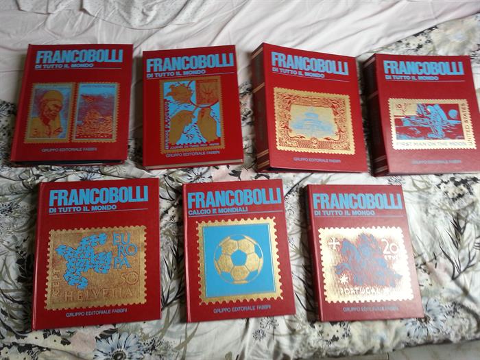 7 ALBUM FRANCOBOLLI DI TUTTO IL MONDO