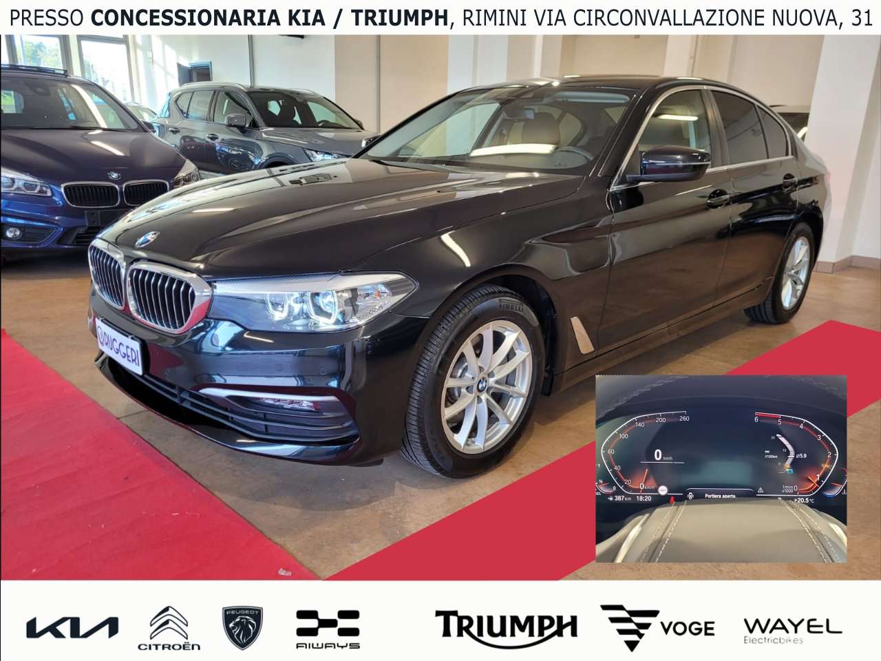 BMW 520Diesel / ibrida, cruscotto dig Pelle, Telecamera