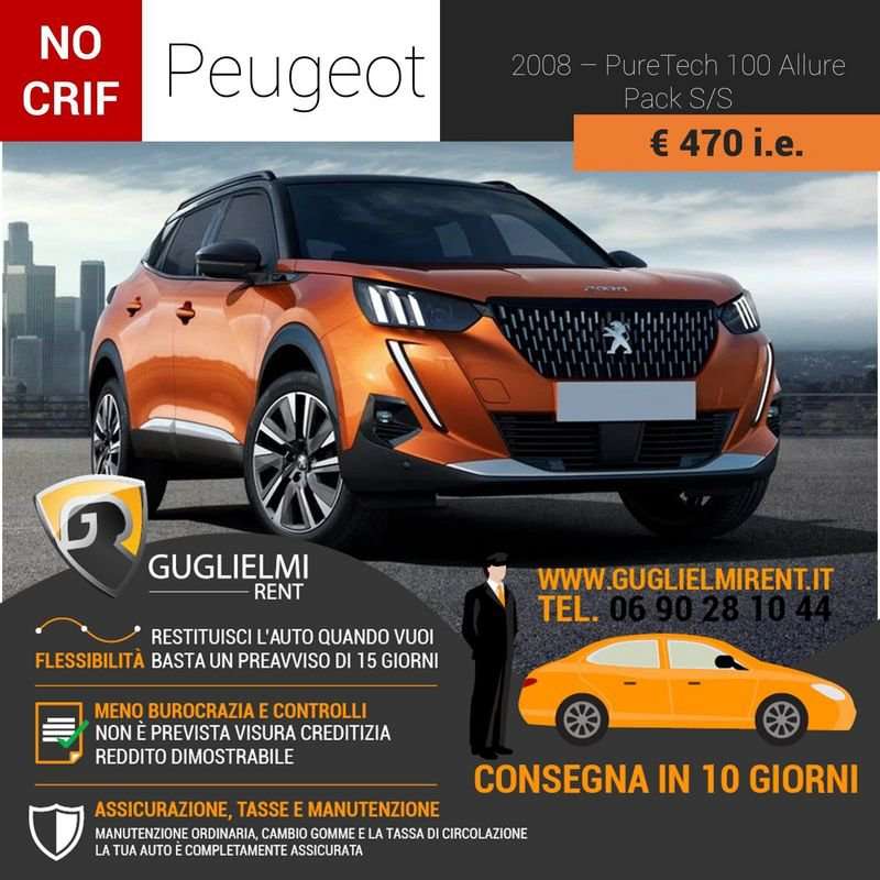 Peugeot 2008469€  NOLEGGIO NO CRIF